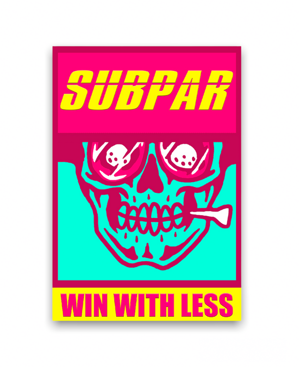 SubPar ® - Skull Face - All Weather Sticker – SubPar Golf